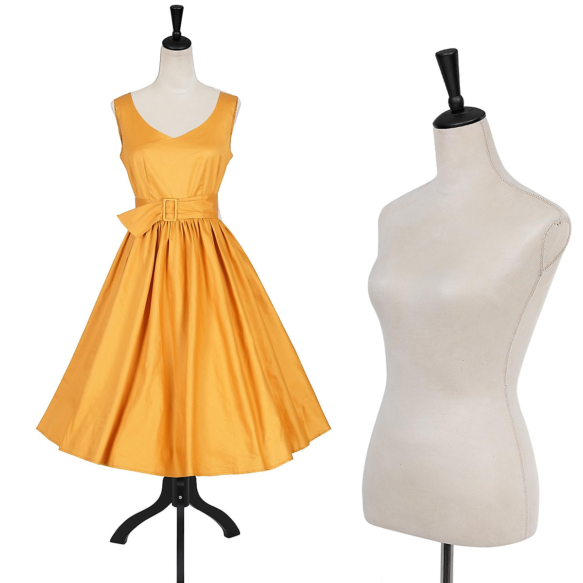 Sewing Mannequin Torso Manikin Dress Form 53-67 Inch Height Adjustable Female Retail Mannequin Dress Model Display Torso Body Tripod Stand Clothing Forms