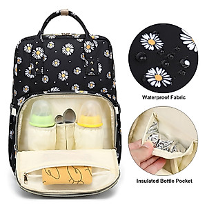 Kouxunt Cow Print Diaper Bag Backpack for Baby Girls Boys, Waterproof Maternity Nappy Backpacks with Stroller Straps Luggage Strap for Moms