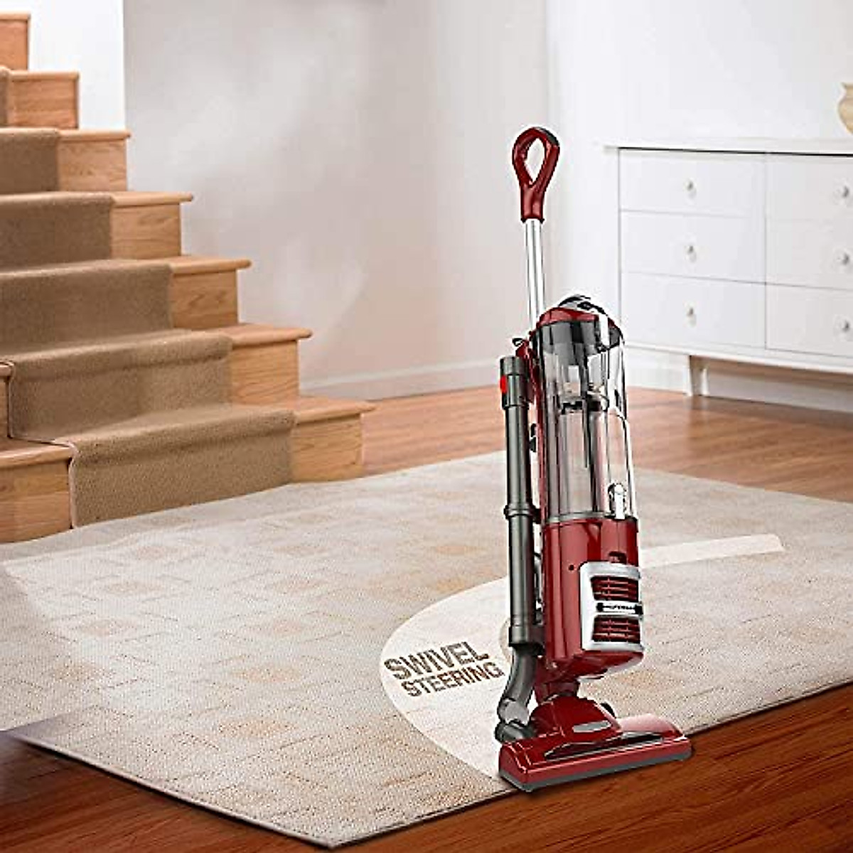 Shark Navigator NV60 -RED Powered Lift-Away TruePet Upright Corded Bagless Vacuum for Carpet and Hard Floor with Hand Vacuum and Anti-Allergy Seal (Shark.Navigator NV60=RED)