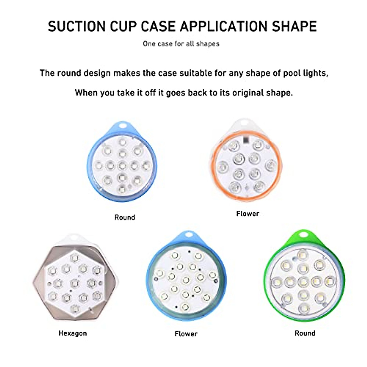 KIMWEI Never Lost Squid Suction Cup for Submersible Led Lights, Bathtub Light and Pool Lights with 17pcs Suctions (2Pack)