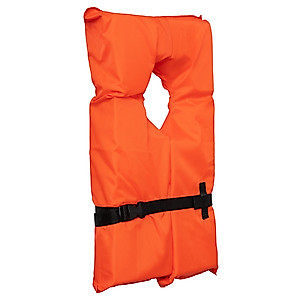 Airhead Adult Type II Life Jacket | US Coast Guard Approved | Comfortable Universal Fit, Boating Safety Compliant | Orange