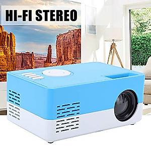 1080P Full HD Projector | Mini LED Projector with Rack | Portable Home Theater Media Player Digital Video Projector Short Throw Projector for Smartphone/Computer/Laptop (100‑240V)(#3-1)