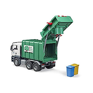 Bruder 03763 Man TGS Rear Loading Garbage Truck - Green