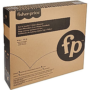 Fisher-Price See & Soothe Deluxe Bouncer - Hearthstone, soothing baby seat for infants and newborns [Amazon Exclusive]