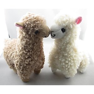 MEKBOK 2pcs Cute Alpaca Plush Toy Camel Cream Llama Stuffed Animal Kids Doll 9inch/23cm Height