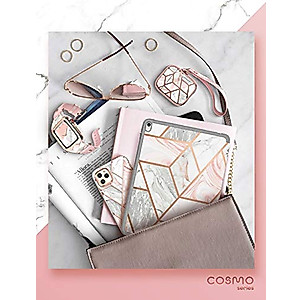 i-Blason Cosmo Series Case Designed for Airpods 2nd Generation/1st Generation, 360° Protective Stylish Marble AirPods Case Cover Compatible with Apple AirPods 1st/2nd (Marble)