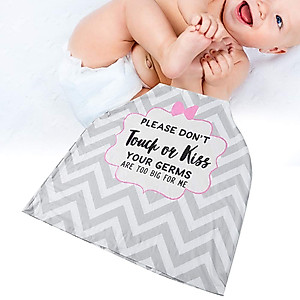 Breathable Multifunctional Infant Carseat Canopy, Baby Car Seat Cover, Soft for Taking as Baby Apron Girls Baby Blanket Boys(Gray Ripple Girl))