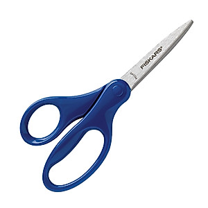 Fiskars 7" Student Scissors for Kids 12-14 - Scissors for School or Crafting - Back to School Supplies - Color May Vary