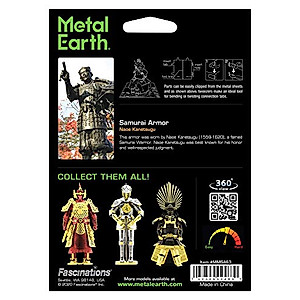 Metal Earth Samurai Armor (Naoe Kanetsugu) 3D Metal Model Kit Fascinations
