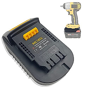 Echoyee for Milwaukee to Dewalt Battery Adapter, for Milwaukee M18 18v Lithium Battery Convert to Dewalt 18v-20v Lithium Batteries, Converter MIL18DL Use with Dewalt 18v-20v Cordless Power Tools