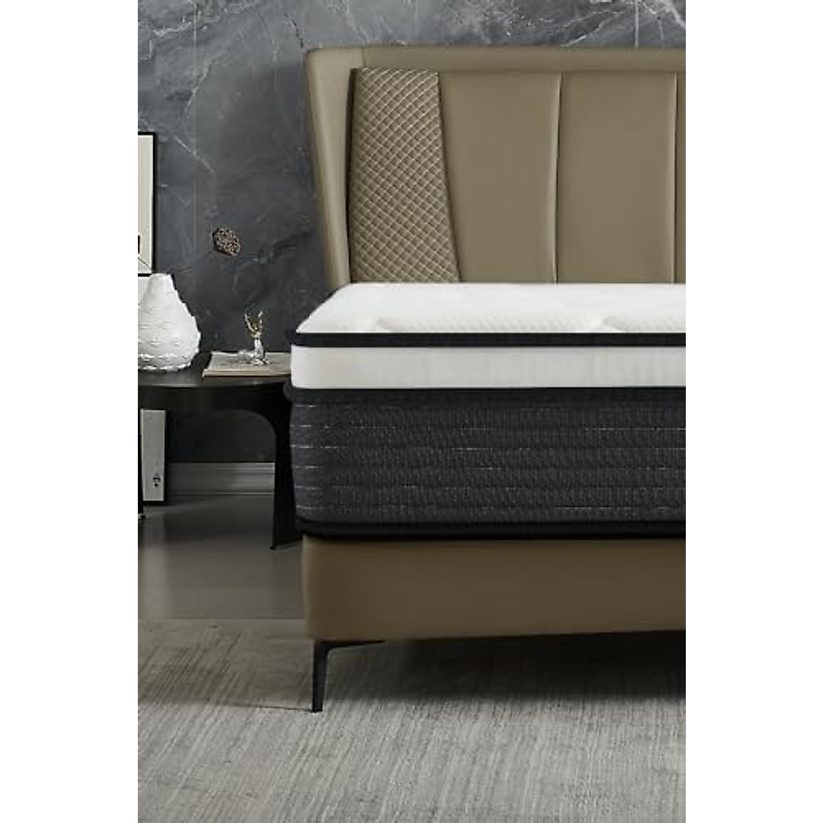 Container Furniture Direct Hybrid 10 Inch Twin Mattress in a Box, Pillow Top Bed Cushion with Breathable and Hypoallergenic Design, Medium Firm for Lumbar Support