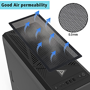 360mm x 120mm PC Case Dust Mesh Filter [2 Pack], Magnetic Frame Computer Fan Dust Mesh PC Cooler Filter Dustproof PVC Cover Grills - Black