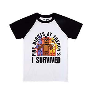 Bioworld Five Nights at Freddy's Game Over Crew Neck Short Sleeve 4pk Boy's Tees- Small Multicolored