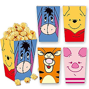 20Pcs Cute Bear Cartoon Popcorn Boxes,Cute Bear Theme Cartoon Birthday Decorations Supplies