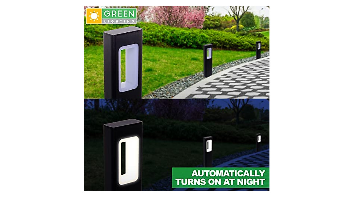 Modern Black Bollard Path Lights - 4 Pack for Stylish Outdoors