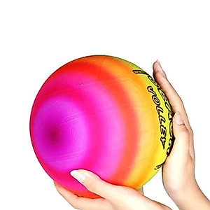 Toyvian Pool Rainbow Ball Rainbow Volleyball Handball Rainbow Dodgeball Novelty Rainbow Ball Kickball Beach Sports Ball Rainbow Kid Ball Rainbow Playground Ball Indoor Child Toy Ball