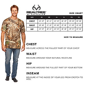 Realtree Men's Essential Camo Lightweight Performance Short Sleeve Shirt (RT Edge, Large)