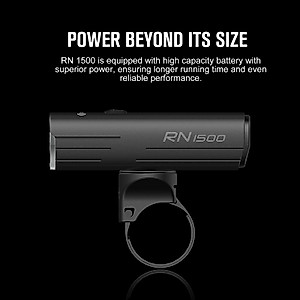 OLIGHT RN 1500 Rechargeable Bike Headlights 1500 Lumens for Road Urban Cyclists, USB Type C Reverse Charging, Rechargeable Battery Included, 164 Meters Light Range Anti-Glare Beam, IPX7 Waterproof