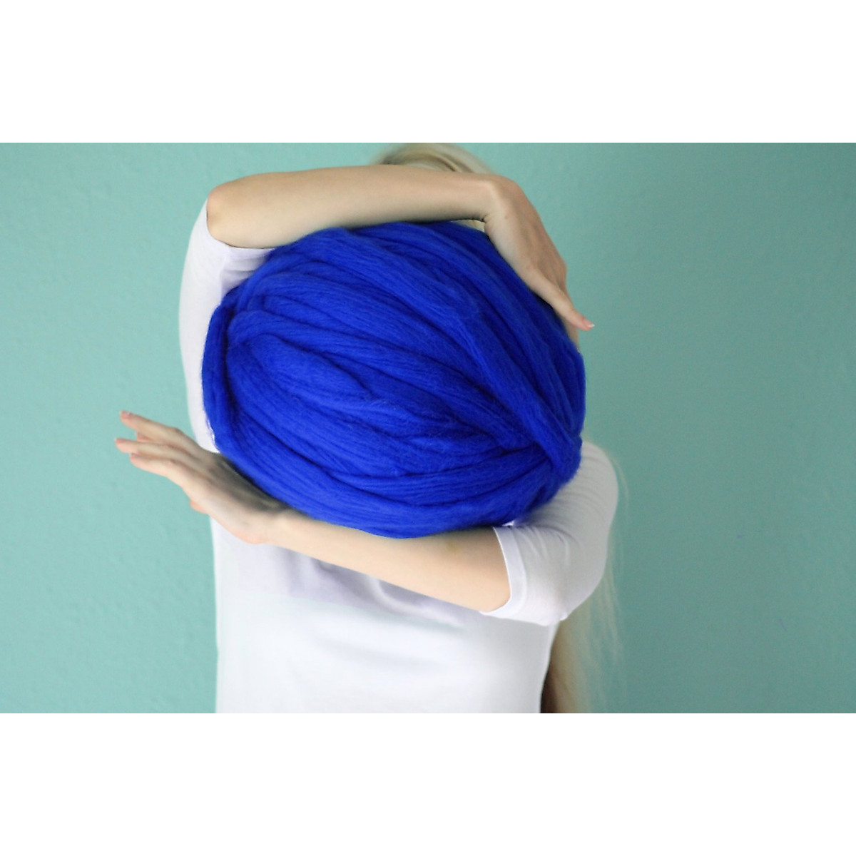 Merino wool yarn - chunky blanket - throw - quilt - yarn for blanket - giant yarn - giant loop - arm knit - wool top roving spinning - mother's day - eastern - cheap - giant knitting - wall hanging