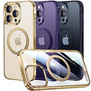 Alphex Official Color Match for iPhone 14 Pro Case, Compatible with MagSafe, 8FT Military Grade Shockproof Matte Slim Phone Cover Women Men 6.1 inch, Gold