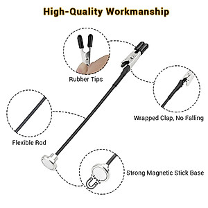 Model Painting Stand Base, 12PCS Bendable Alligator Clip Sticks and Brush Set Modeling Tools for Airbrush Spray Gundam Model Hobby Holder