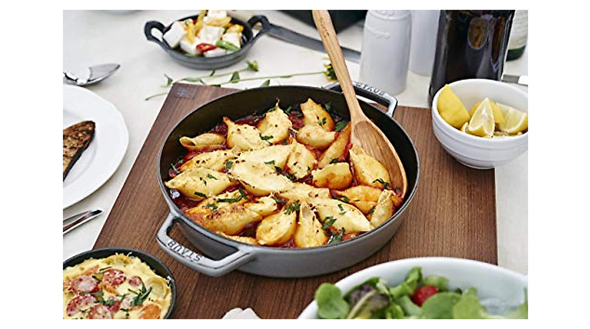 STAUB 34cm Cast Iron Frying Pan - Versatile Cooking Tool