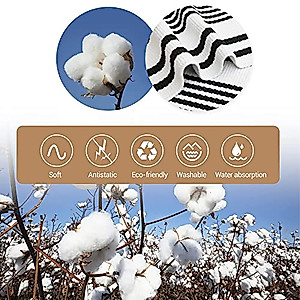 MUBIN Cotton Black and White Striped Rug, 27.5" x 43" Outdoor Reversible Hand Woven Washable Rug Porch Entryway Stripe Carpet ​for Layered Front Door Mats