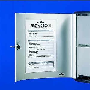 Durable Wall Mounted First Aid Cabinet with Swing-Out Organization Bins and Keyed Lock, 15-3/4 x 11-3/4 x 4-5/8 Inches, Brushed Aluminum (197323), Large