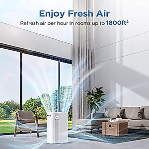 MOOKA Air Purifiers Home for Large Room Up to 1800 Sq. Ft, KJ203F-142-01 True H13 HEPA Air Filter, 23dB Air Cleaner for Allergies, Pollen, Smoke, Dust, Pet Dander Fast Purification, Sleep Mode