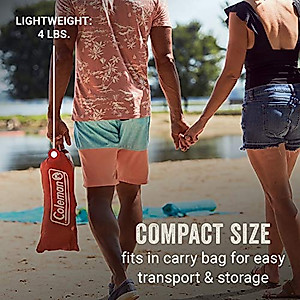 Coleman Lightweight and Portable Beach Shade Canopy Tent, Fast Setup in 5 Minutes, UPF 50+ Sun Protection, with Sand Bags & Stakes