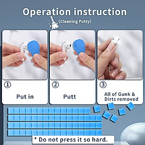 AKIKI Cleaner Kit for Airpods, Earbuds Cleaning kit for Airpods Pro 1 2 3, Phone Cleaner kit with Brush for Bluetooth Earbuds Cleaner, Wireless Earphones,iPhone,Laptop, Camera (White)