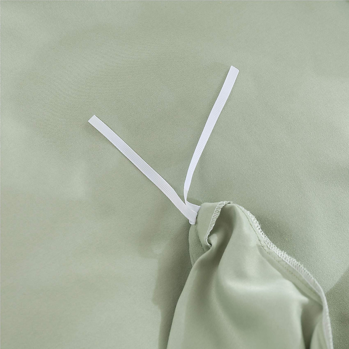 Uhsupris Green Duvet Covers Full/Queen Size 3 Pieces Green Bedding Set Queen with Zipper&Corner Ties(No Comforter)