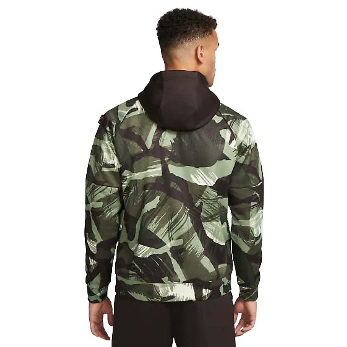 Nike Therma-FIT Men's Allover Camo Fitness Hoodie (as1, alpha, m, regular, regular, Velvet Brown/Coconut Milk)