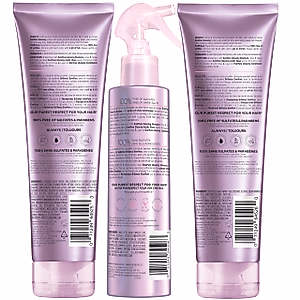 L'Oreal Paris Sulfate Free Glossing Shampoo and Conditioner Set with Hair Treatment, Intensifies Hair Shine & Smoothness, pH Balanced Vegan Hair Care, EverPure, 8.5 Fl Oz