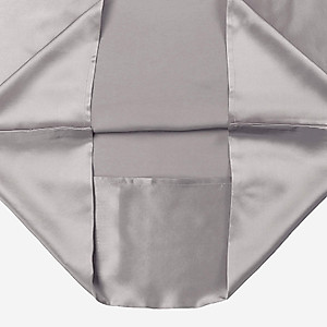 Lilysilk 19 Momme 100% Mulberry Silk Pillowcase Travel Size, Silvergray, 12" x 16"