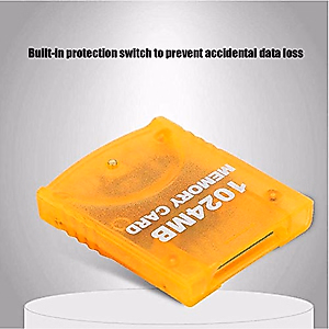 1024MB(16344 Blocks) Gamecube Memory Card for Nintendo Wii Game Cube NGC GC (Orange)