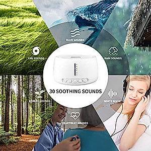 Sound White Noise Machine with 30 Looping Natural Soothing Sounds, Auto-Off Timer Setting, Sleep Sound Machine for Babies, Adults Kids(Classic)