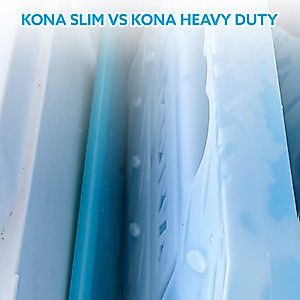Kona Large Ice Packs for Coolers - Slim Space Saving Design - 25 Minute Freeze Time (Bulk 4 Pack)