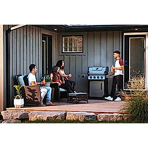 Napoleon Freestyle 425 - F425DSBPGT-ECP - Graphite, Porcelain Enamel & Stainless, 4 Burner, Range Side Burner, Cast Iron Cooking Grids