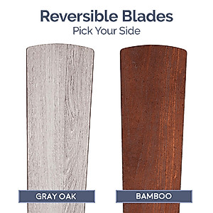 Prominence Home Marshall, 52 Inch Industrial Style LED Ceiling Fan with Light, Pull Chain, Three Mounting Options, Dual Finish Blades, Reversible Motor - Model 51457-01 (Matte Black)