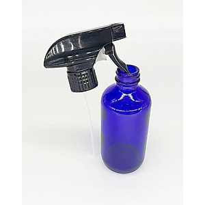 Medical Sales Supply 8oz Cobalt Blue Glass Bottles with Durable Trigger Sprayers - (2 Pack)