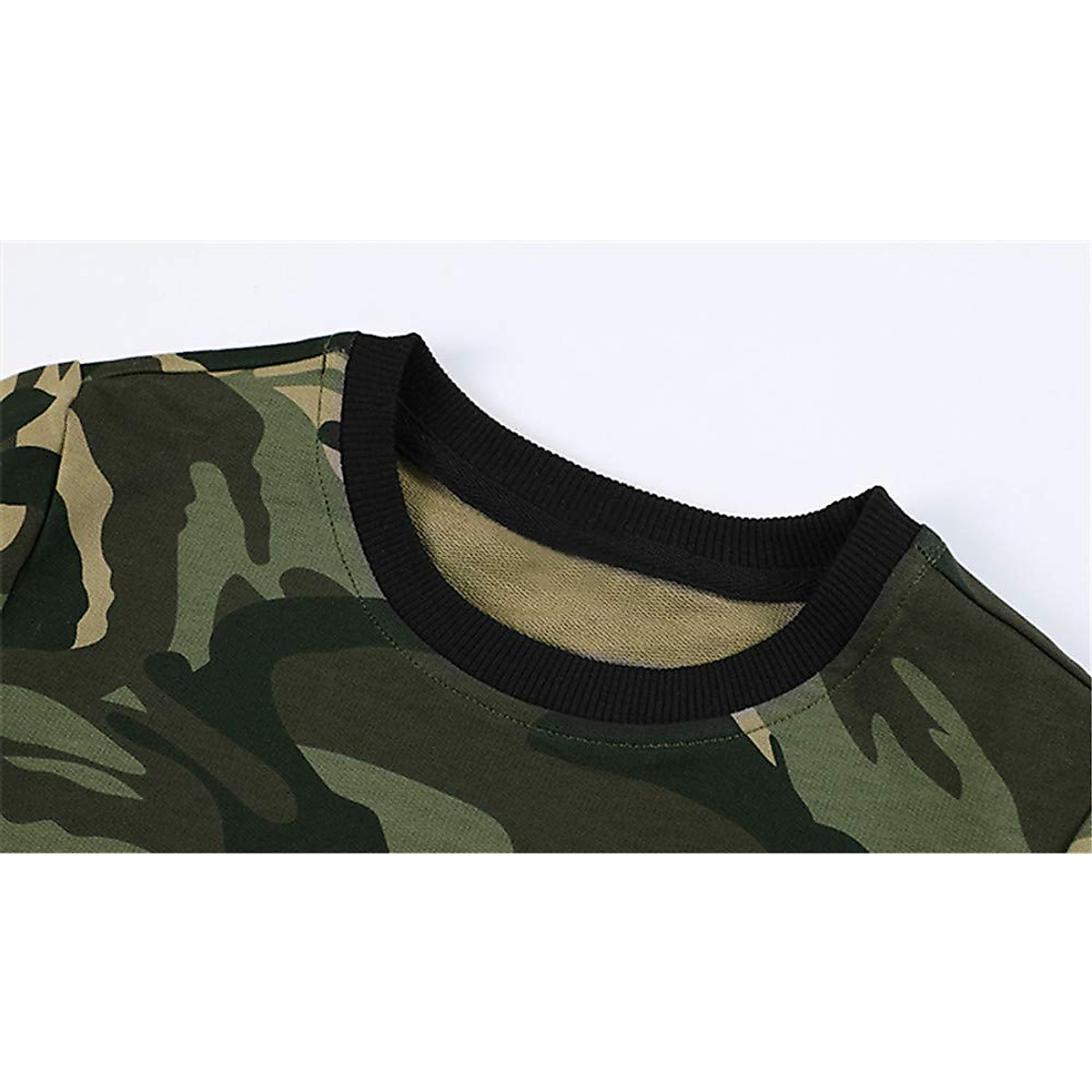 Mud Kingdom Boys Jogger Sets Long Sleeve Camo Gray Casual Size 7-8