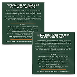 SheaMoisture Men, Double Edge Razors for Men to Refill Double Edge Safety Razor, Platinum Coated, Stainless Steel, Individually Wrapped, 2 Pack - 10 Razor Blades per Box