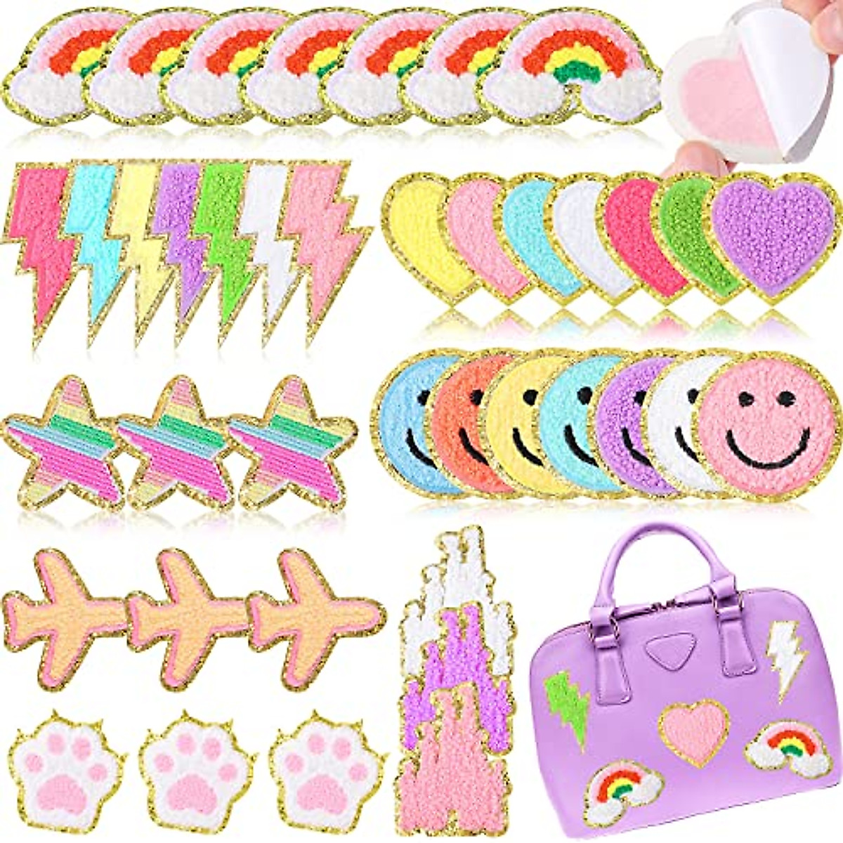 Colorful Chenille Patches - DIY Cute Embroidered Stickers