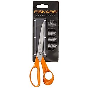 Fiskars 01-005437 Heritage Seamstress Scissors, 8 Inch, Orange , White