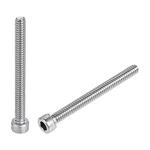 uxcell #10-24x2 Hex Socket Head Cap Screw Bolts 304 Stainless Steel Polished 25pcs