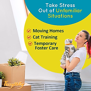 Fuzzymilky Cat Calming Collars - 3 Packs Cat Collar Infused with Pheromones (Blue) for Cat Anxiety Relief