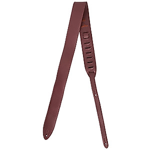 PRS Guitars Premium Leather 2" Strap Embroidered Birds, Burgundy (ACC-3167)