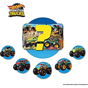 Hot Wheels Monster Trucks Demolition Doubles, Set of 2 Toy Monster Trucks in 1:64 Scale (Styles May Vary)