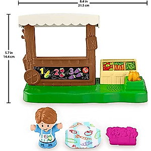 Fisher-Price Little People Toddler Toy Farmers Market Playset with Light Sounds & Figure for Preschool Pretend Play Kids Ages 1+ Years